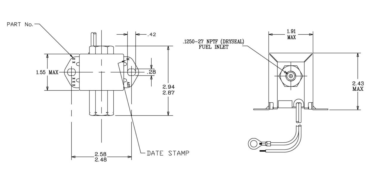 Specifications | Fuel Pumps | Motor Components, LLC