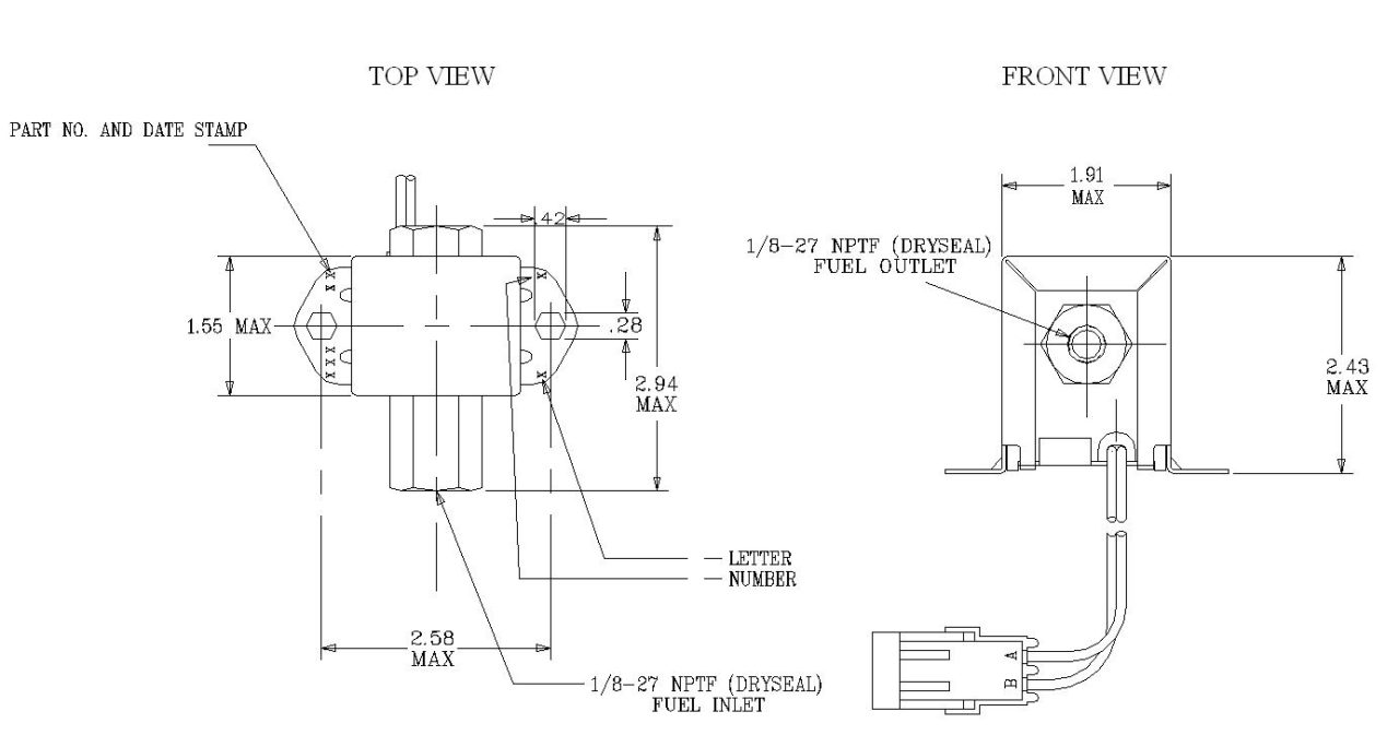 Specifications | Fuel Pumps | Motor Components, LLC