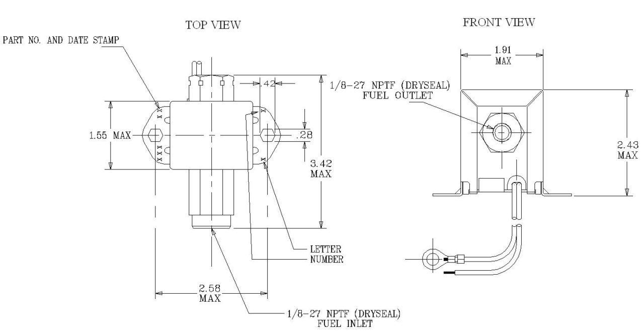 Specifications | Fuel Pumps | Motor Components, LLC