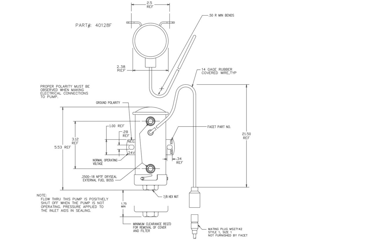 Specifications | Fuel Pumps | Motor Components, LLC