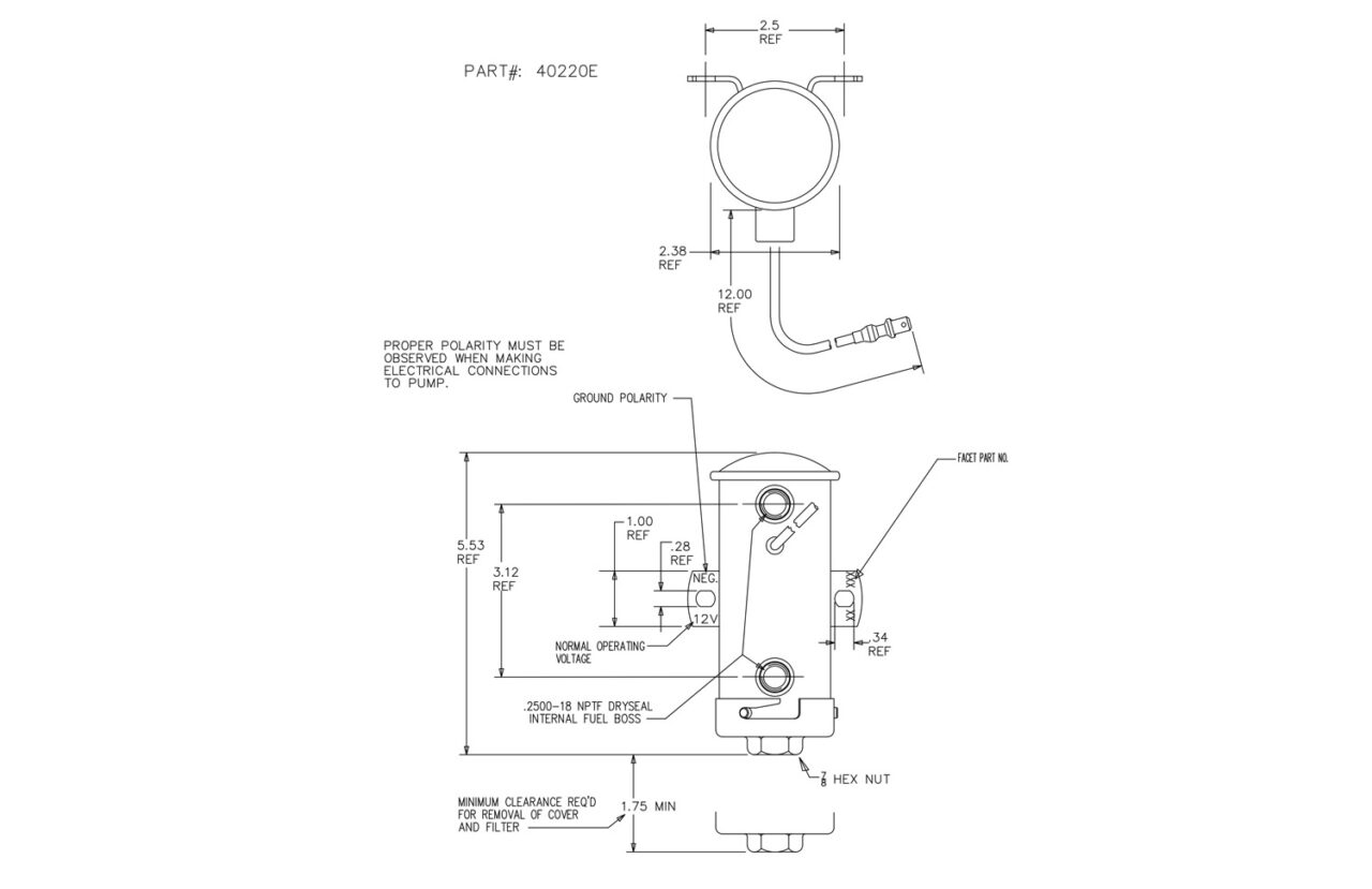 Specifications | Fuel Pumps | Motor Components, LLC