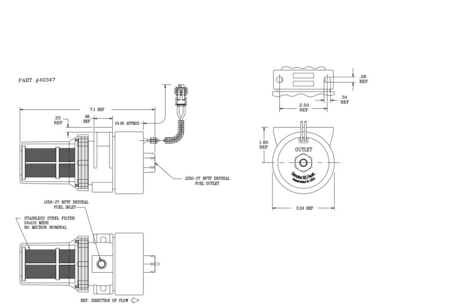 Specifications | Fuel Pumps | Motor Components, LLC